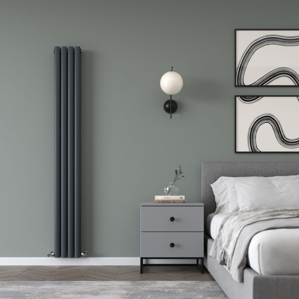 Milano Aruba Ayre - Aluminium Vertical Designer Radiator (Double Panel ...