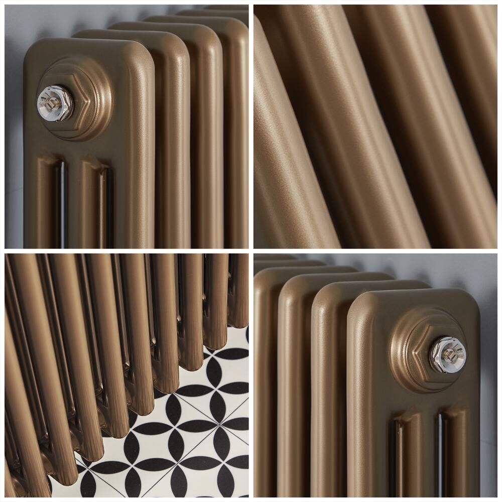 Milano Windsor - Metallic Bronze Horizontal Traditional Column Radiator ...