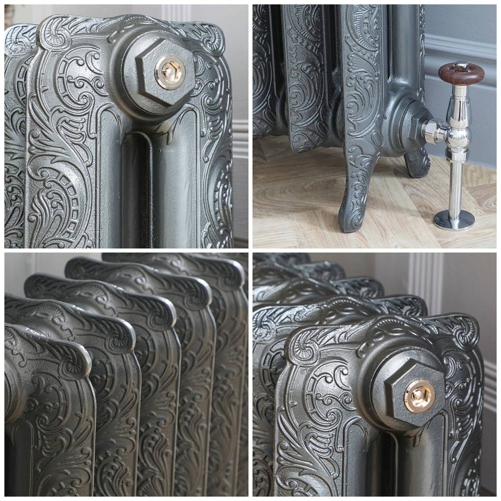 Milano Beatrix - Cast Iron Radiator - 510mm Tall - Antique Silver ...