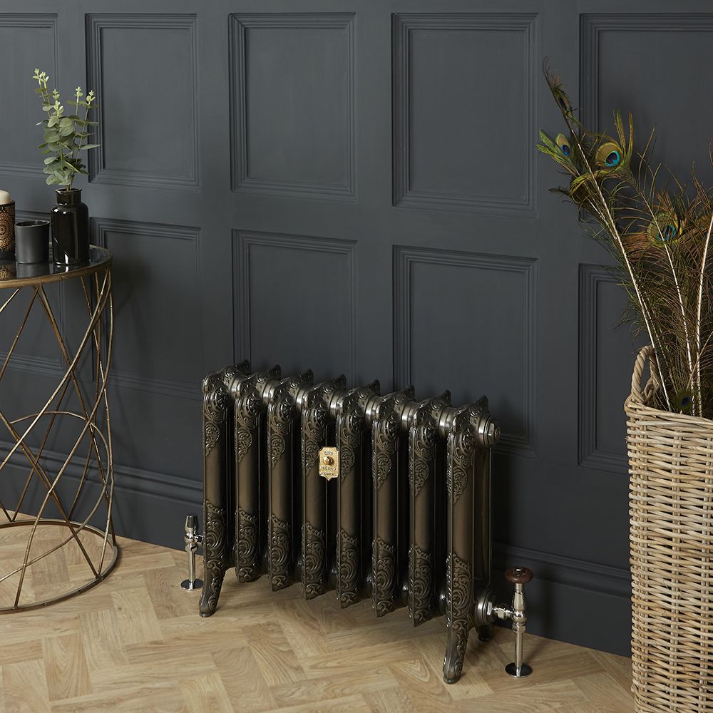 Milano Beatrix - 2 Column Cast Iron Radiator - 950mm Tall - Full Polish ...