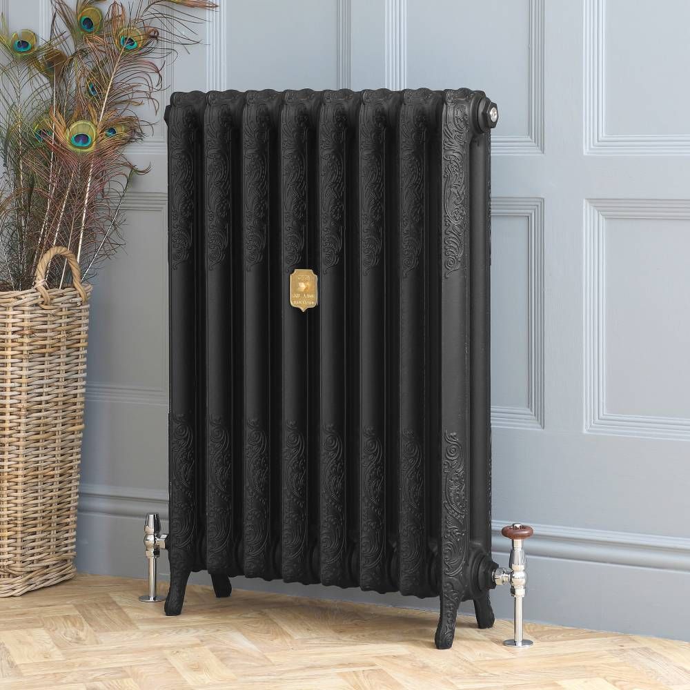 Milano Beatrix - Cast Iron Radiator - 510mm Tall - Slate Black ...