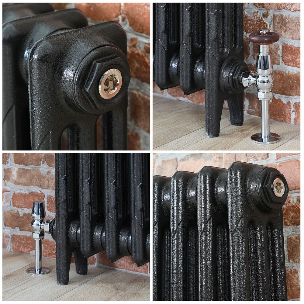 Milano Mercury - Cast Iron Radiator - 660mm Tall - Antique Graphite ...