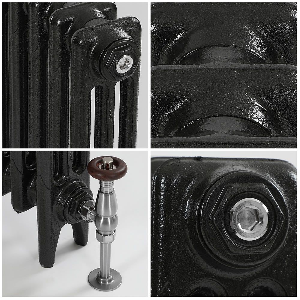 Milano Mercury - Cast Iron Radiator - 660mm Tall - Antique Graphite ...