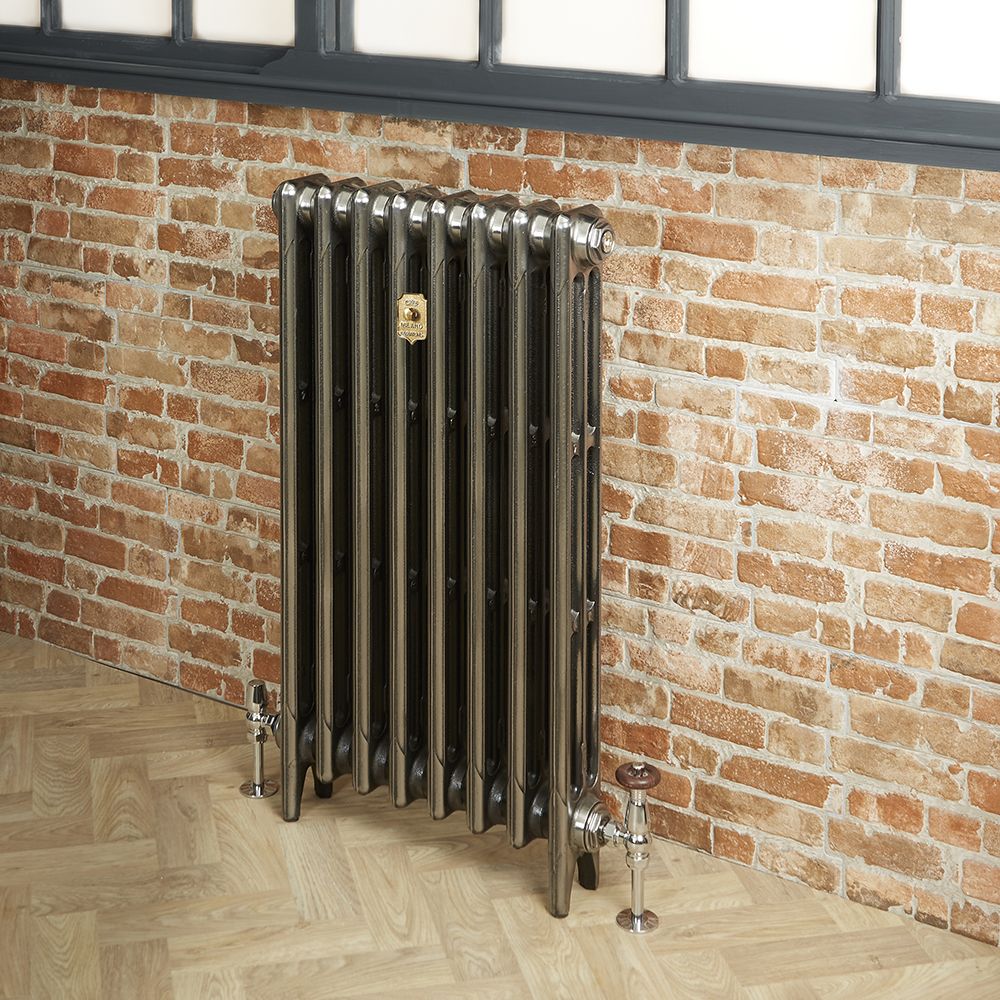 Milano Mercury - 3 Column Cast Iron Radiator - 860mm Tall - Full Polish ...