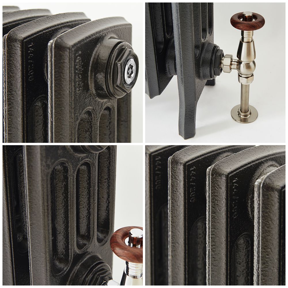 Milano Isabel - Cast Iron Radiator - 357mm Tall - Antique Graphite ...