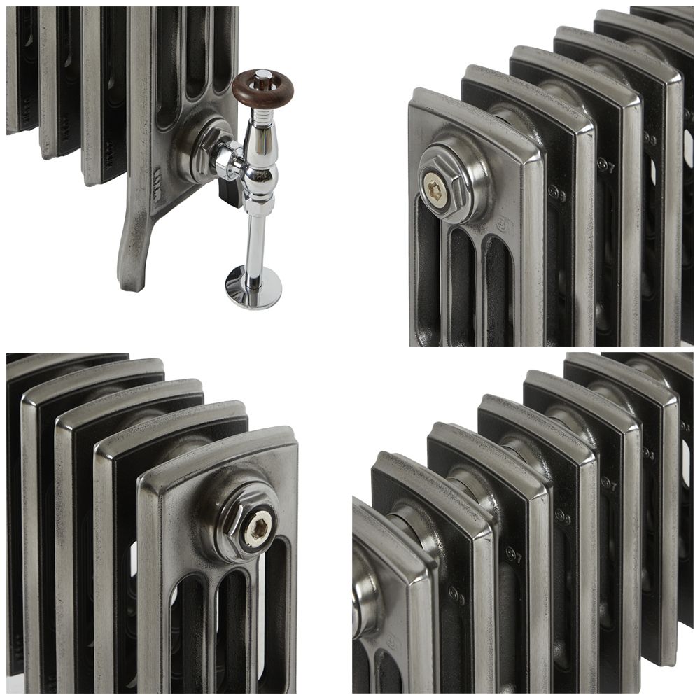 Milano Isabel - 4 Column Cast Iron Radiator - 660mm Tall - Full Polish ...