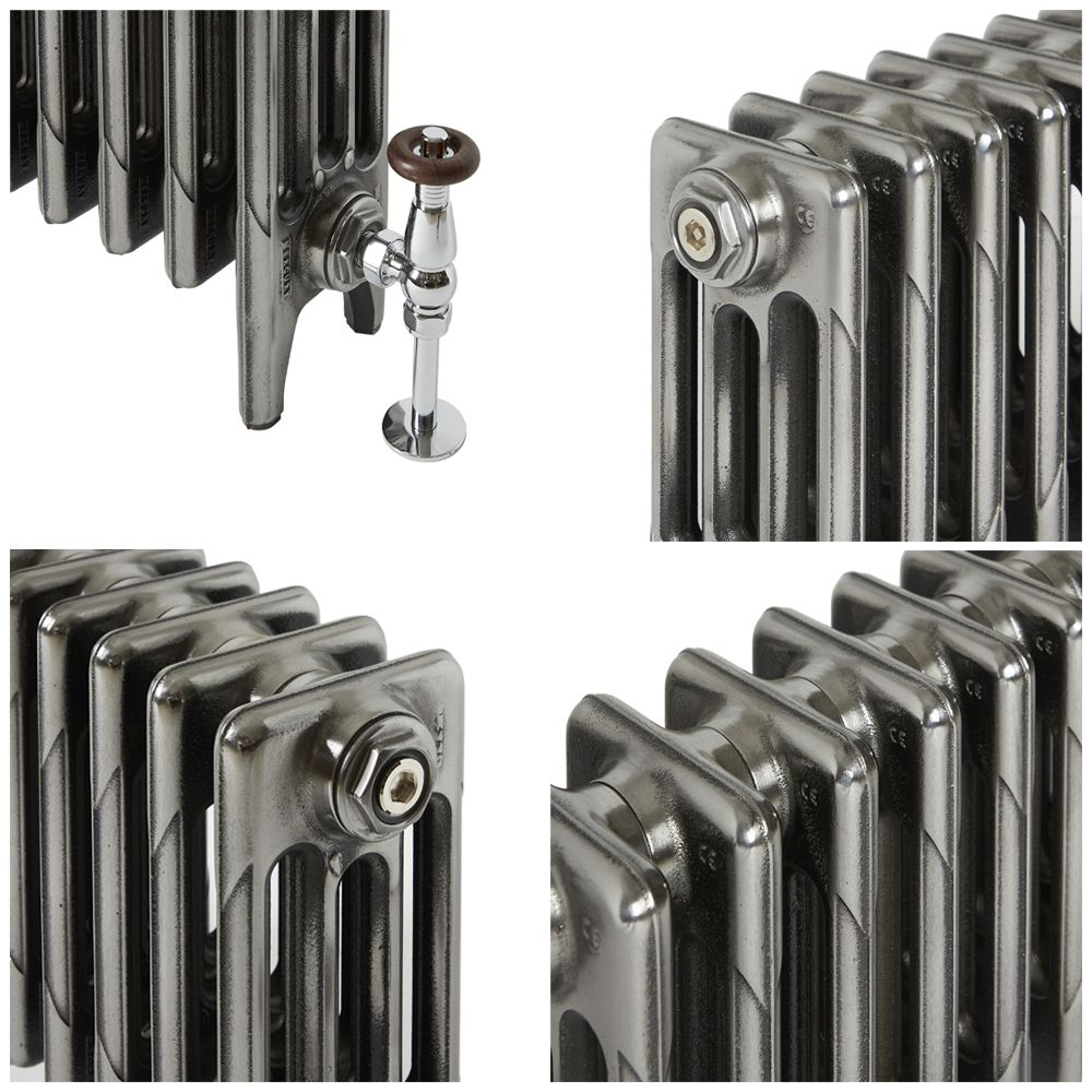 Milano Mercury - 4 Column Cast Iron Radiator - 560mm Tall - Full Polish ...