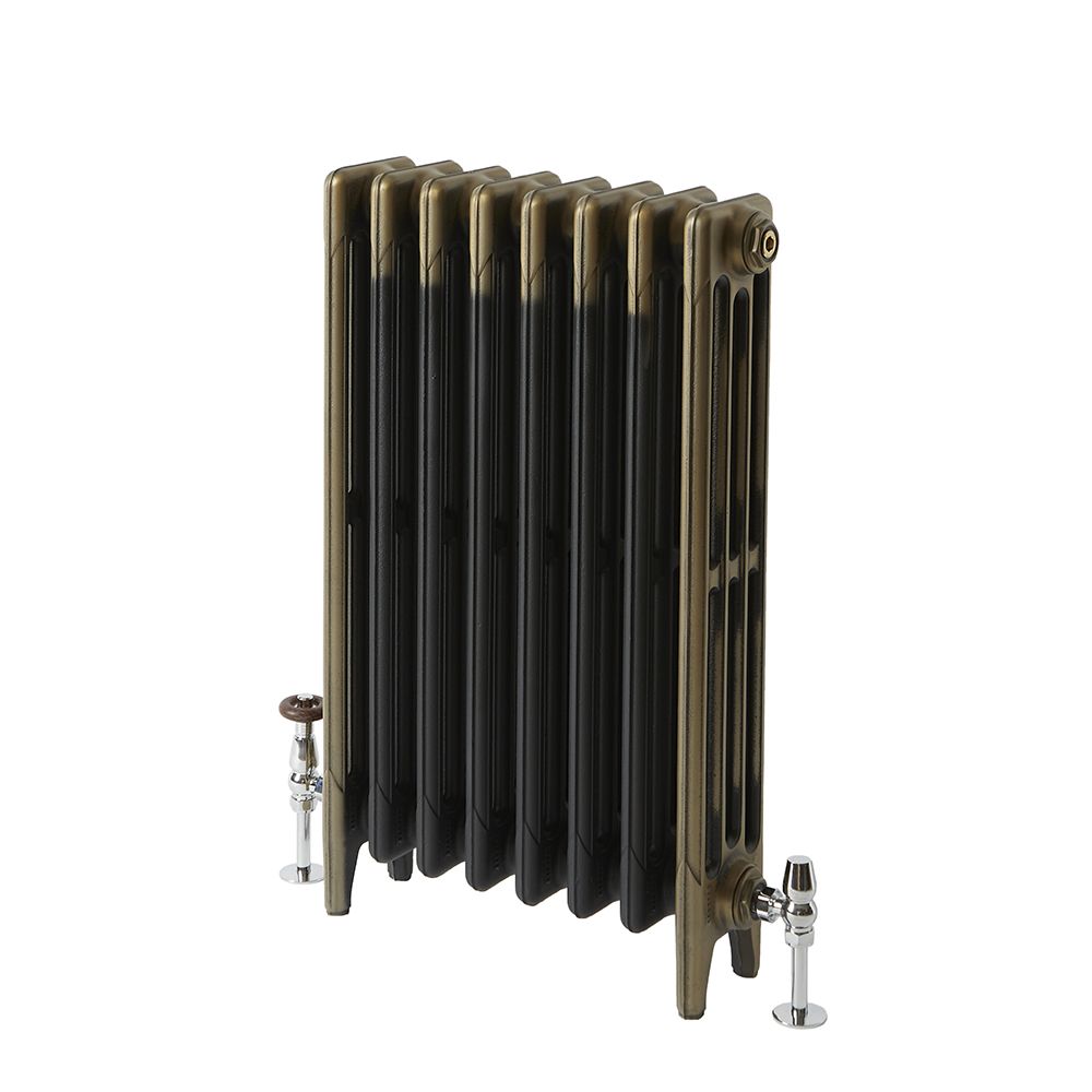 Milano Mercury - 4 Column Cast Iron Radiator - 560mm Tall - Natural ...
