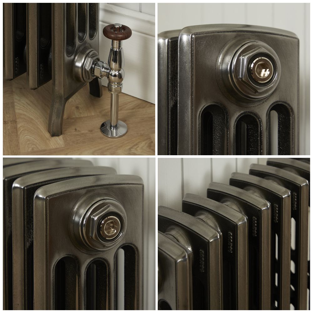 Milano Isabel - 6 Column Cast Iron Radiator - 660mm Tall - Full Polish ...