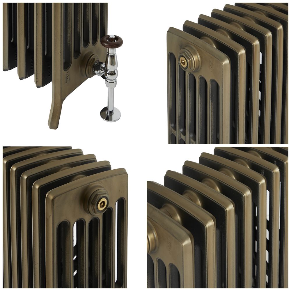 Milano Isabel - 6 Column Cast Iron Radiator - 660mm Tall - Natural ...