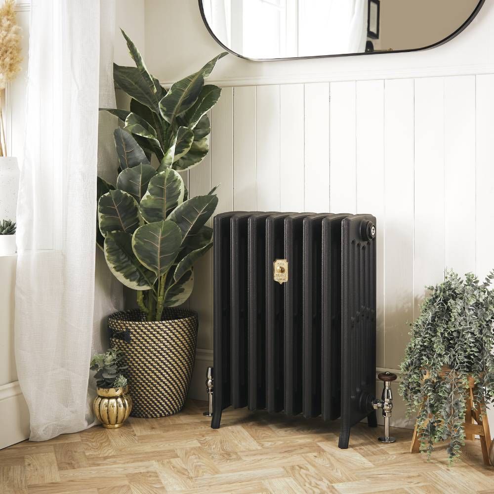 Milano Isabel - Cast Iron Radiator - 660mm Tall - Slate Black ...