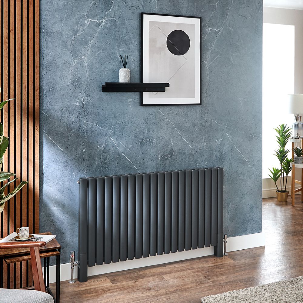 Milano Aruba - Modern Floor-Mounting Radiator Feet - Anthracite