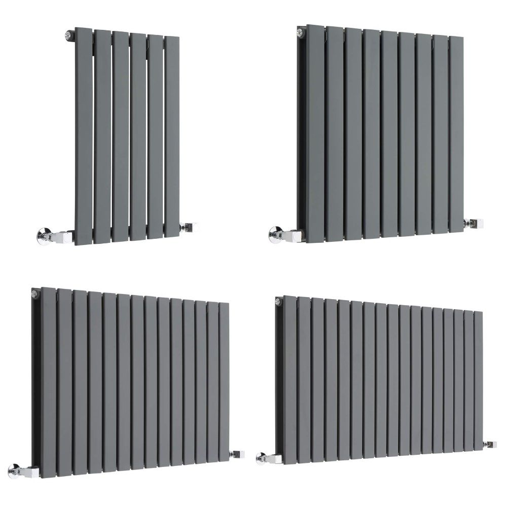 Milano Alpha - Anthracite Horizontal Flat Panel Designer Radiator ...