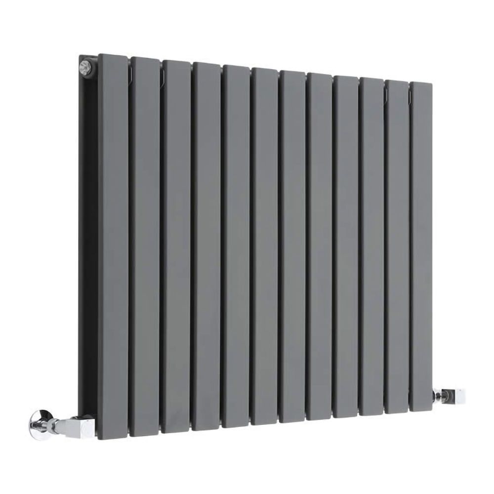 Milano Alpha - Anthracite Horizontal Flat Panel Designer Radiator ...