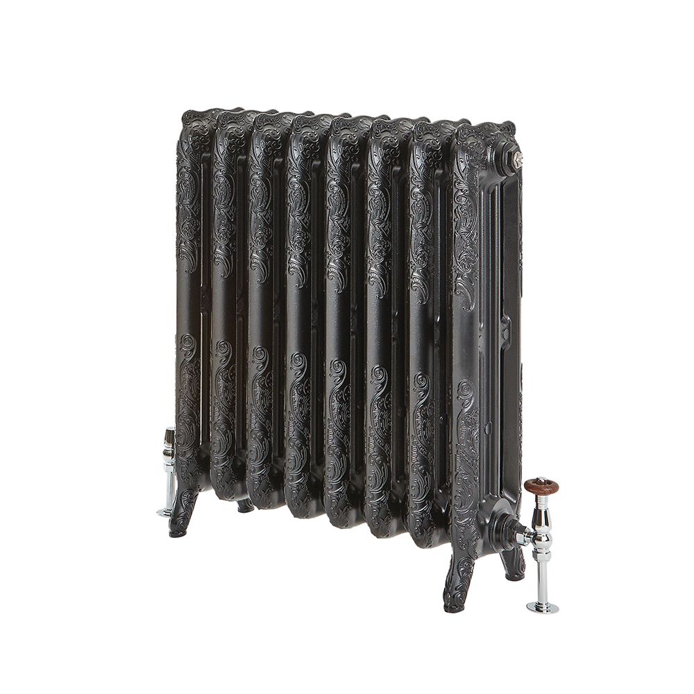 Milano Beatrix - Ornate Cast Iron Radiator - 768mm Tall - Black ...