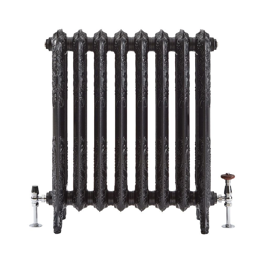 Milano Beatrix - Ornate Cast Iron Radiator - 768mm Tall - Black ...