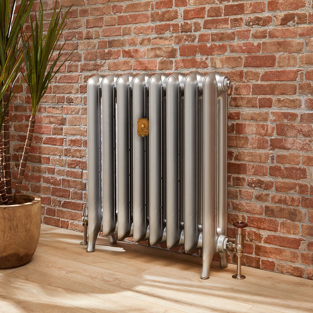 Milano Tamara - Oval Column Cast Iron Radiator - 760mm Tall - Silver ...