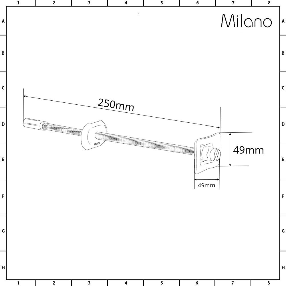 Milano - Cast Iron Radiator Straight Wall Stay - Antique White