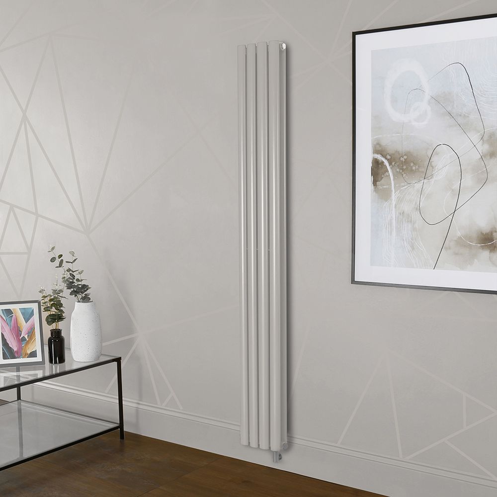 Milano Aruba Electric - Pearl White Vertical Designer Radiator - Choice ...