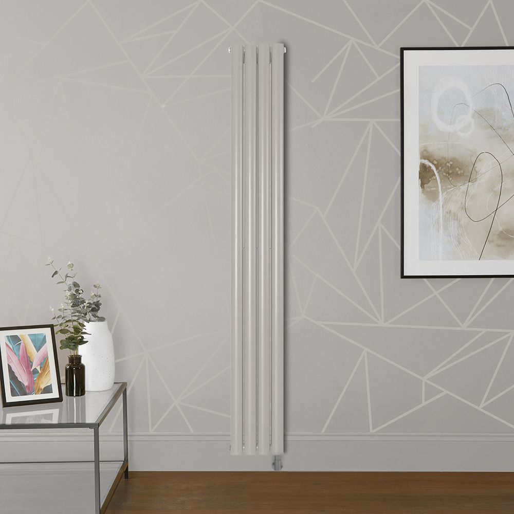 Milano Aruba Electric - Pearl White Vertical Designer Radiator - Choice ...