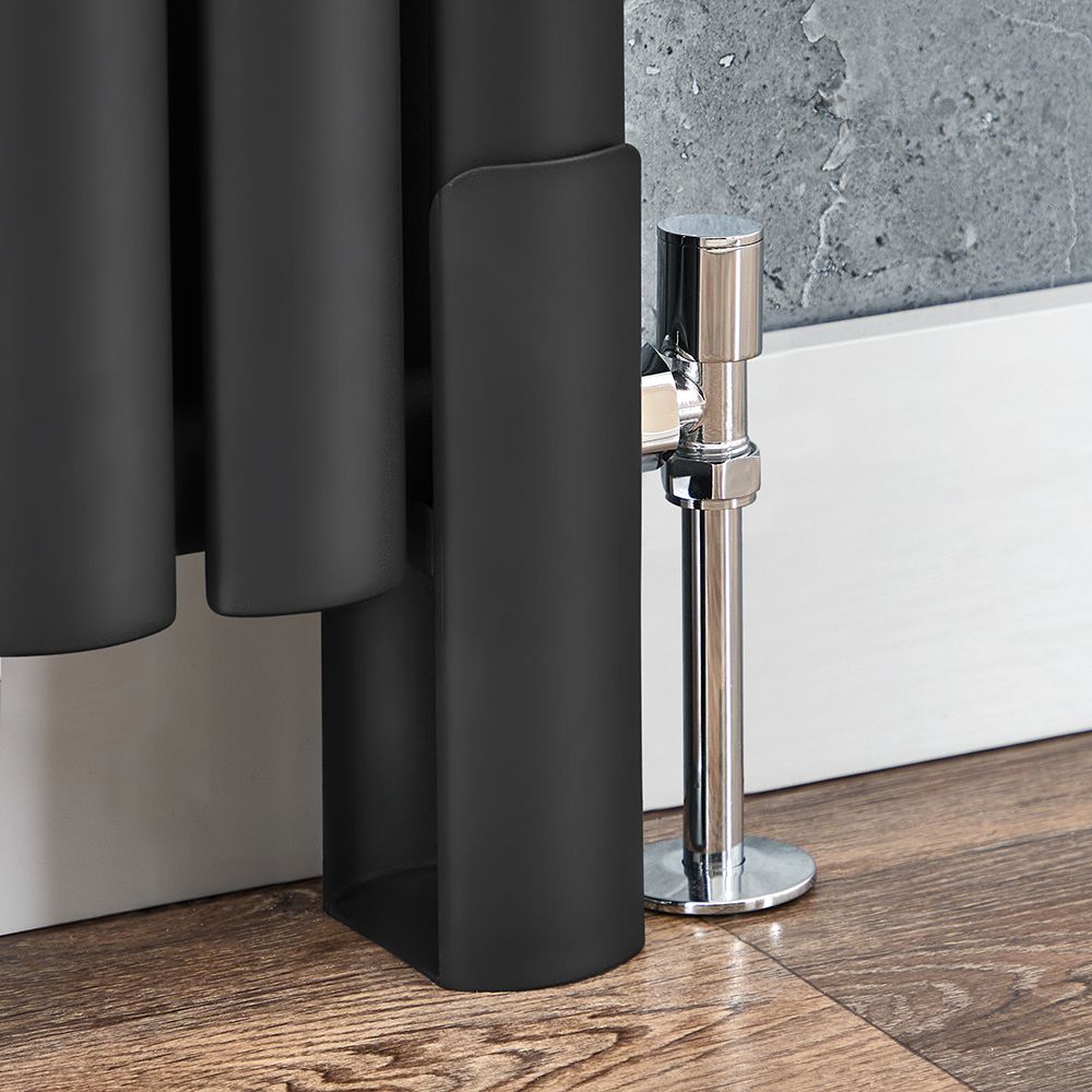 Milano Aruba - Modern Floor-Mounting Radiator Feet - Black