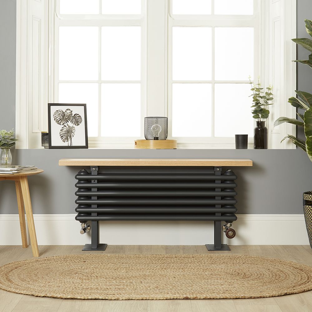 Milano Windsor Bench - Horizontal Anthracite Traditional Cast Iron ...