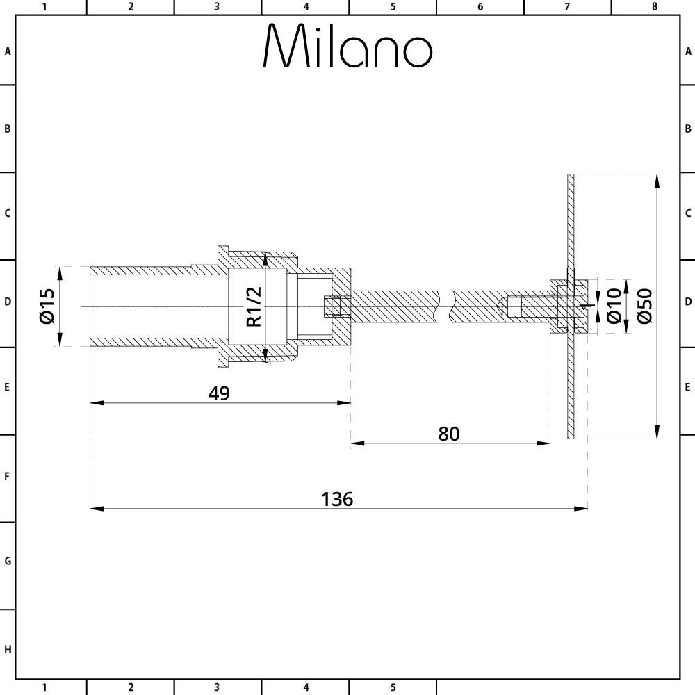 Milano - Flow Diverter 15mm Inlet - Anthracite