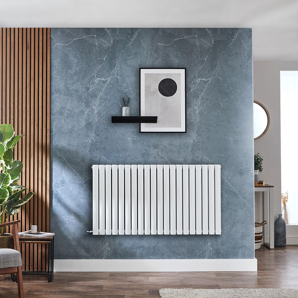 Milano x ECOSO Aruba - Electric White Horizontal Designer Radiator ...