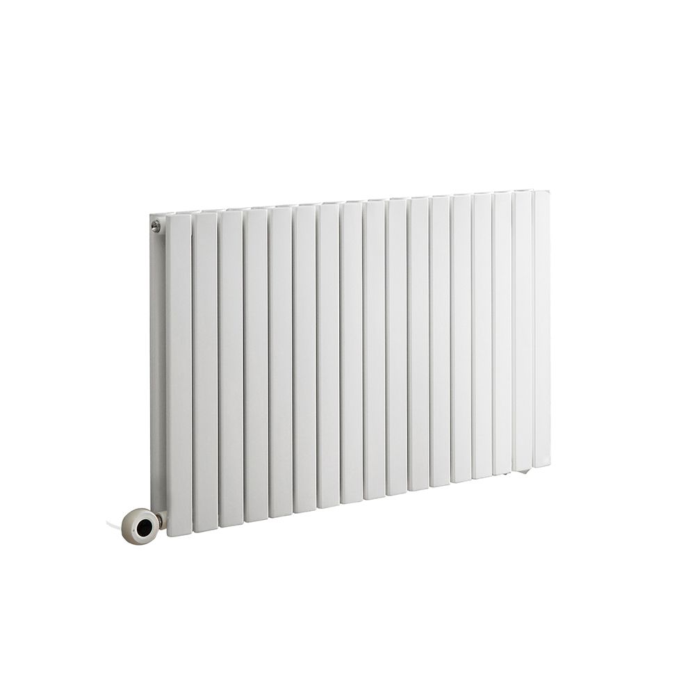 Milano x ECOSO Capri - Electric White Horizontal Designer Radiator ...
