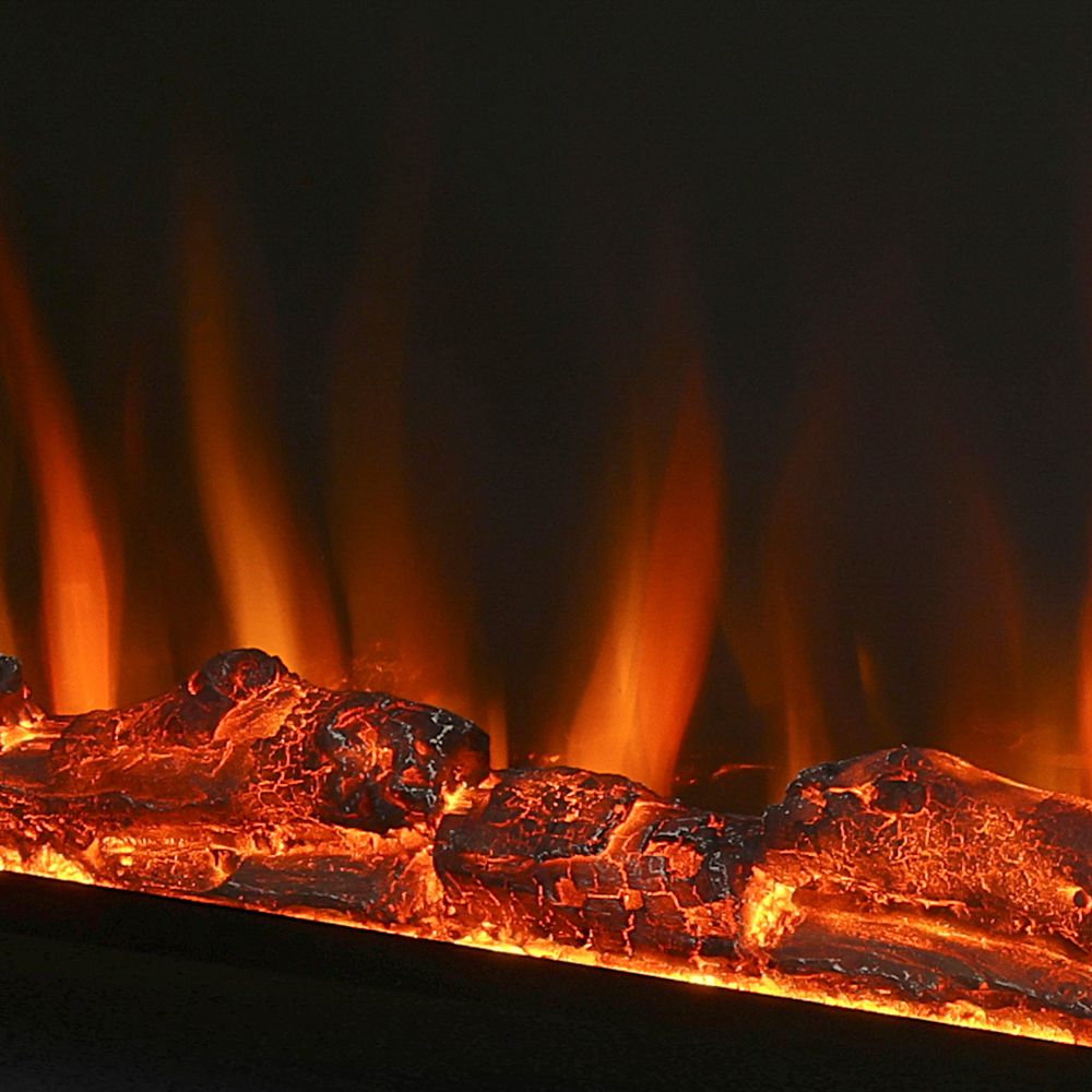 ECOSO Edge - Modern Black Wall Mounted Electric Fire - Choice of Size