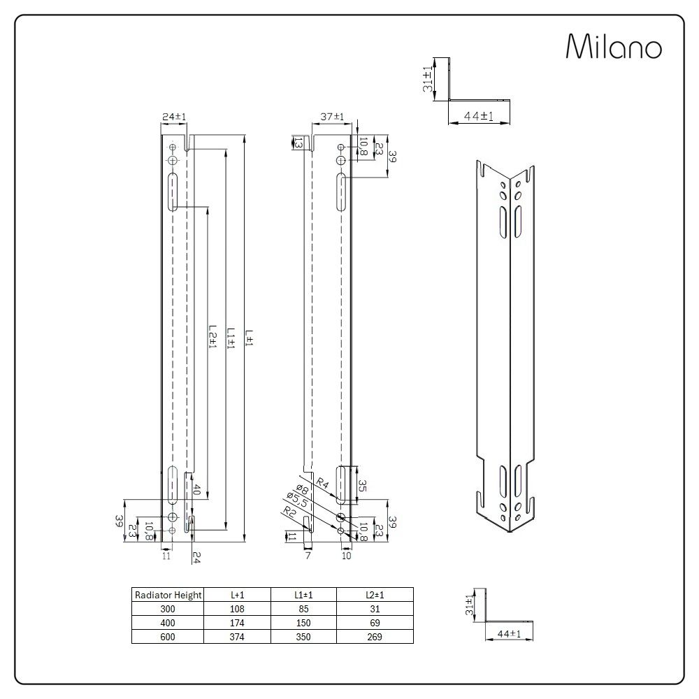 Milano Compact - Type 22 - Double Panel Radiator - Multi Sizes Available