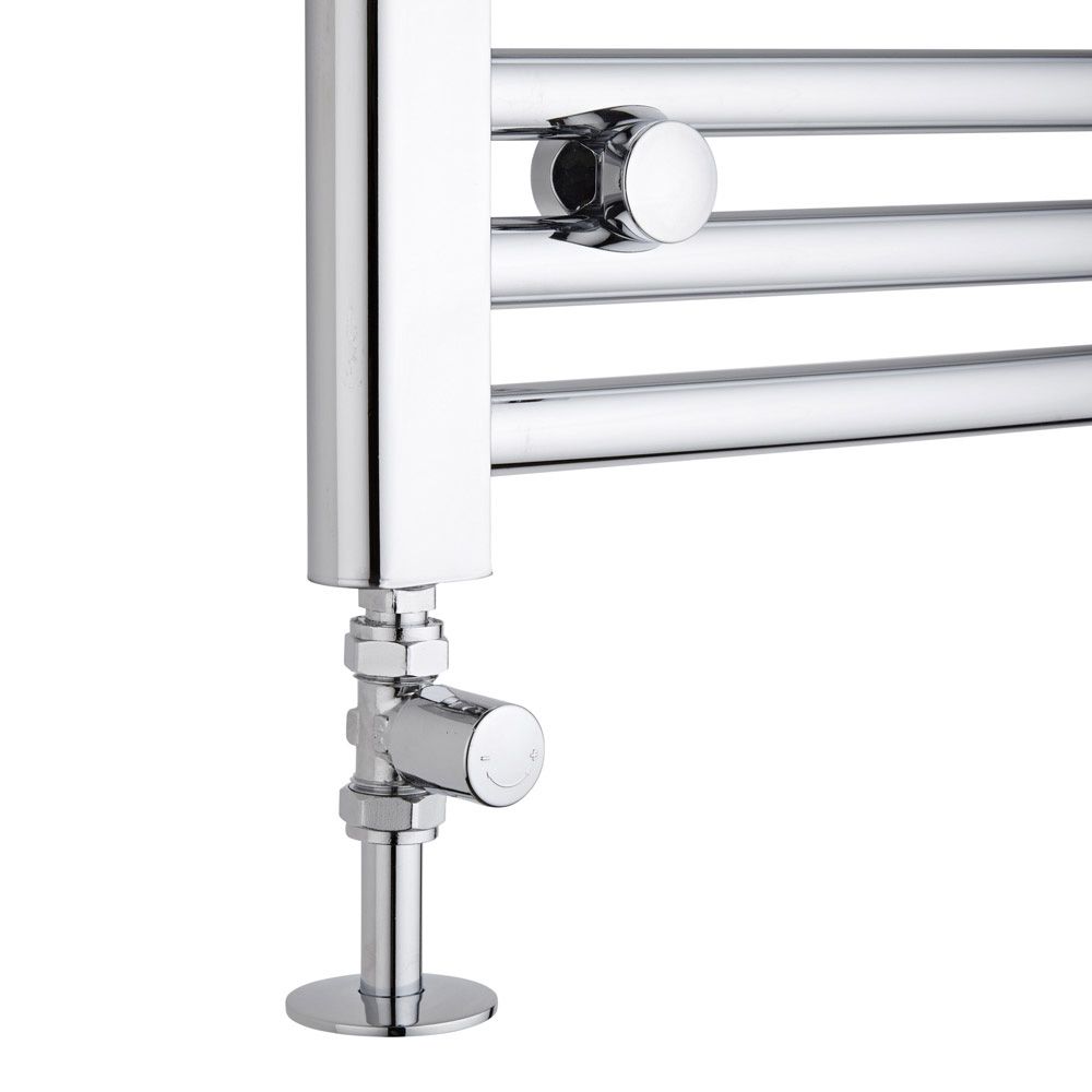 Milano - Chrome Straight Radiator Valves (Pair)