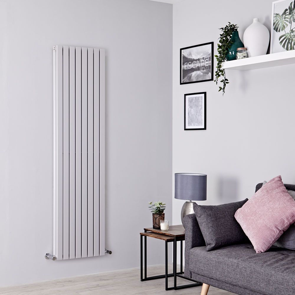 Milano Capri - Light Grey Flat Panel Vertical Designer Radiator ...