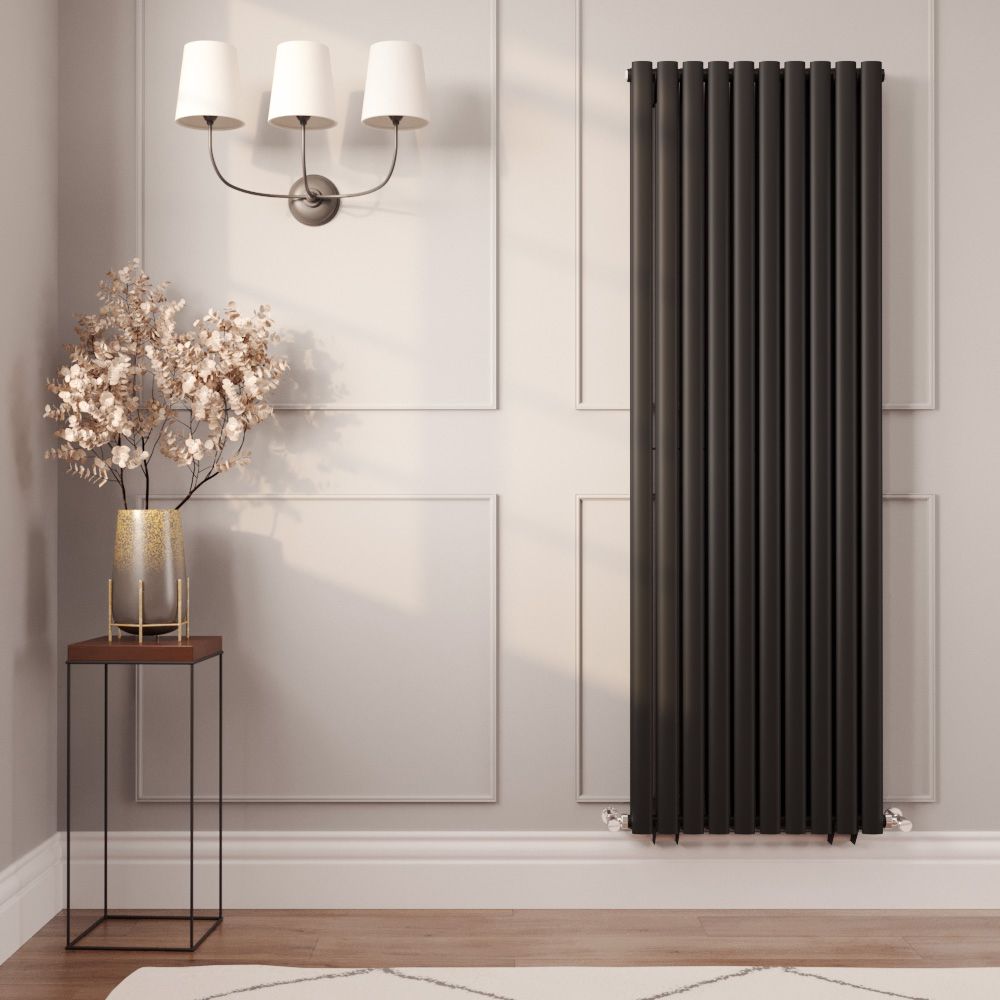 Milano Aruba - Black Vertical Designer Radiator - Choice of Size