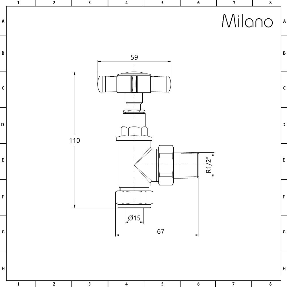 Milano - Traditional Angled Radiator Valves (Pair) - Choice of Finish