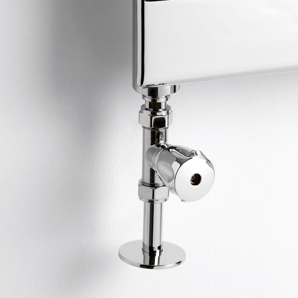 Milano - Thermostatic Chrome Straight Radiator Valves (Pair)