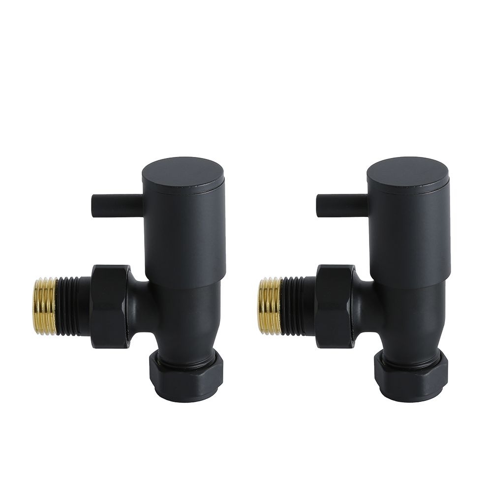 Milano - Modern Black Angled Radiator Valves