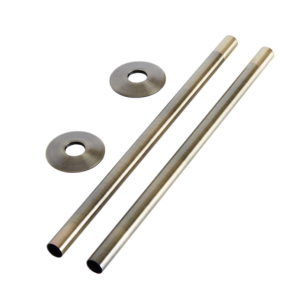 Milano - Brushed Gold Radiator Pipe Connectors (Pair)