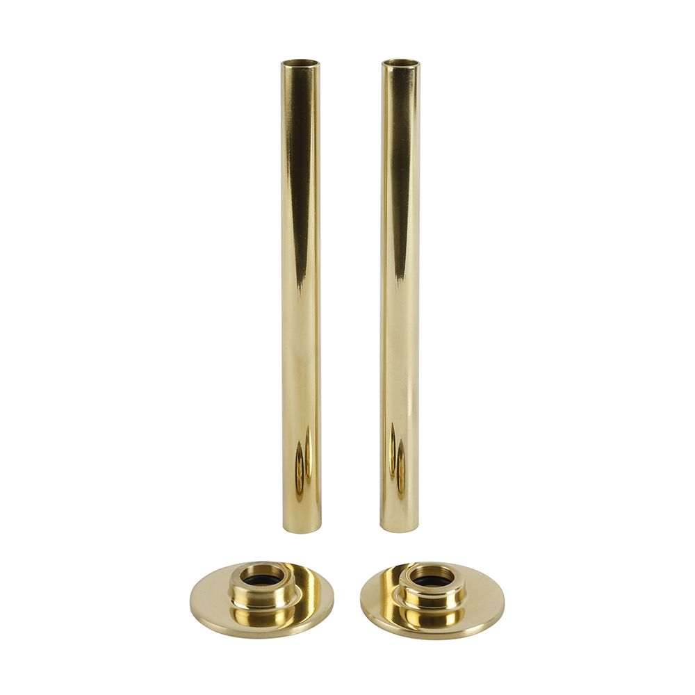 Milano - Polished Brass Pipe Connectors (Pair)