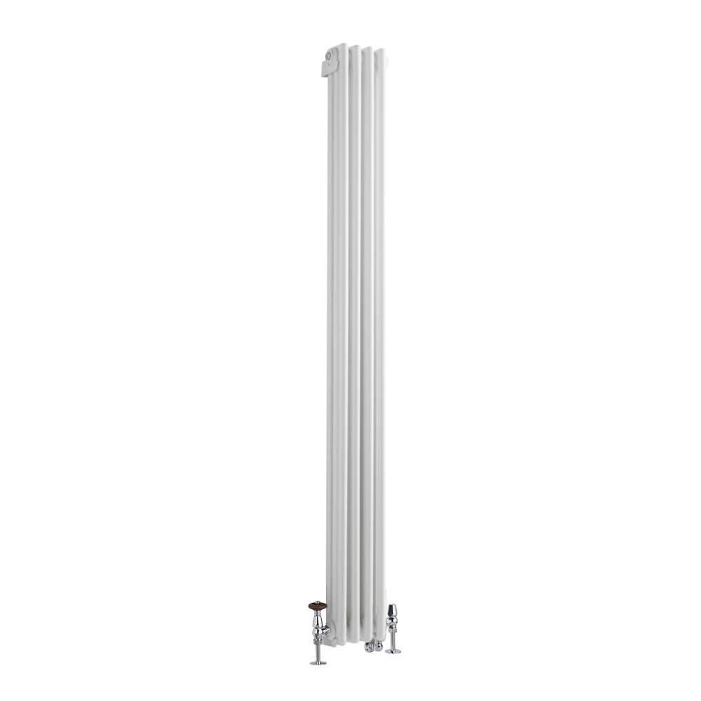 Milano Windsor - White Traditional Vertical Dual Fuel Triple Column ...