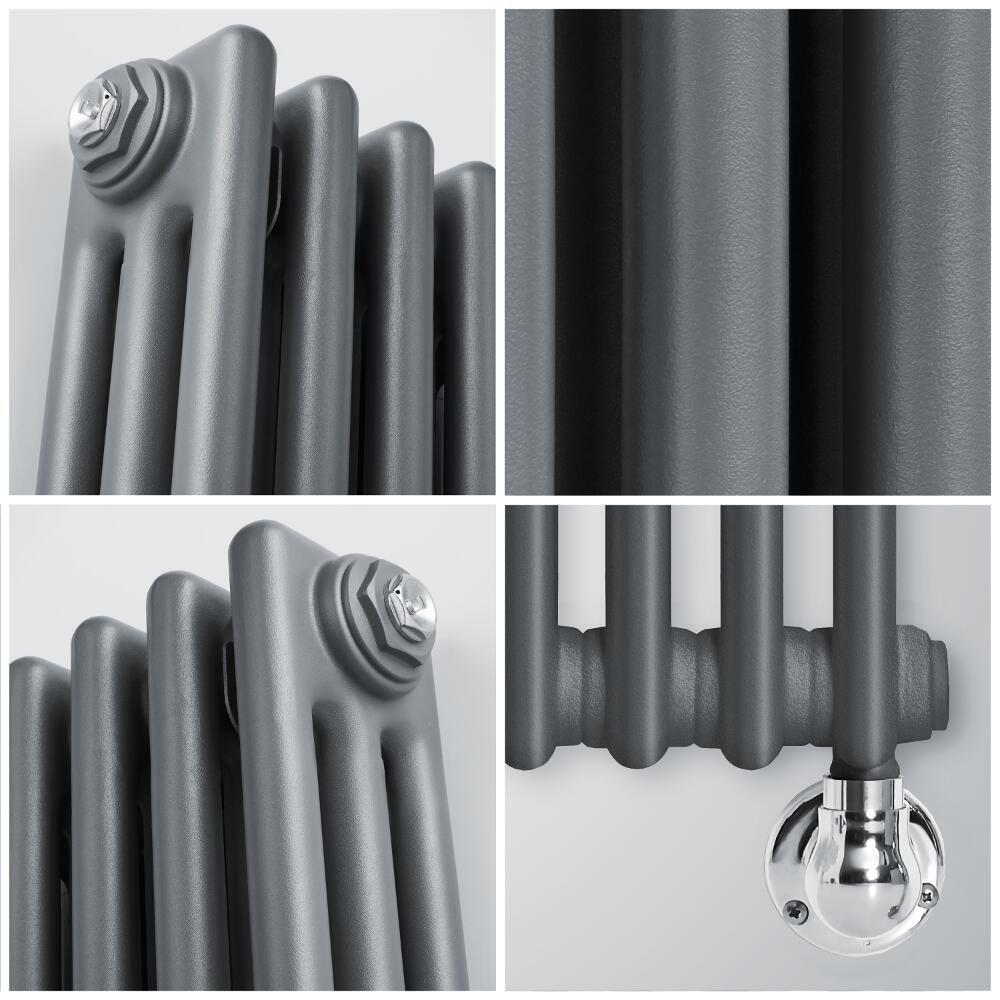 Milano Windsor - Anthracite Traditional Vertical Electric Triple Column ...