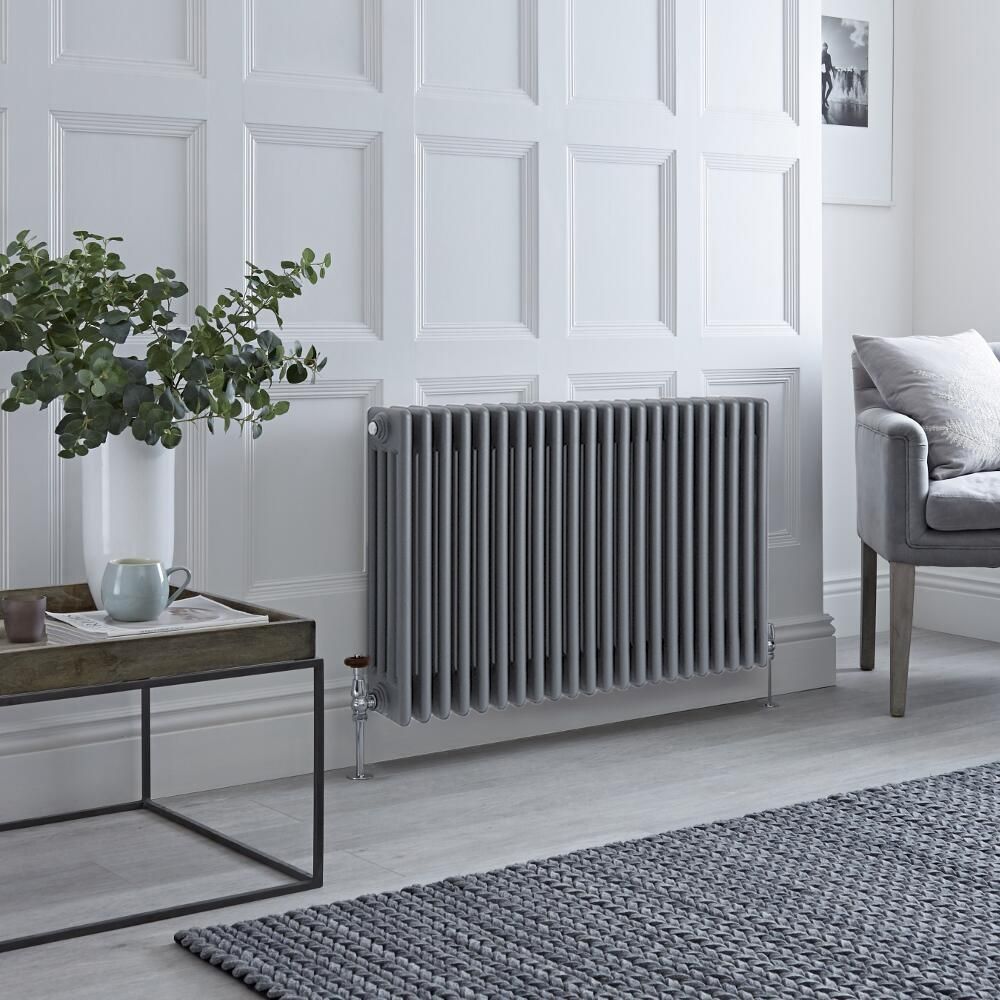 Milano Windsor - Anthracite Traditional Horizontal four Column Radiator ...