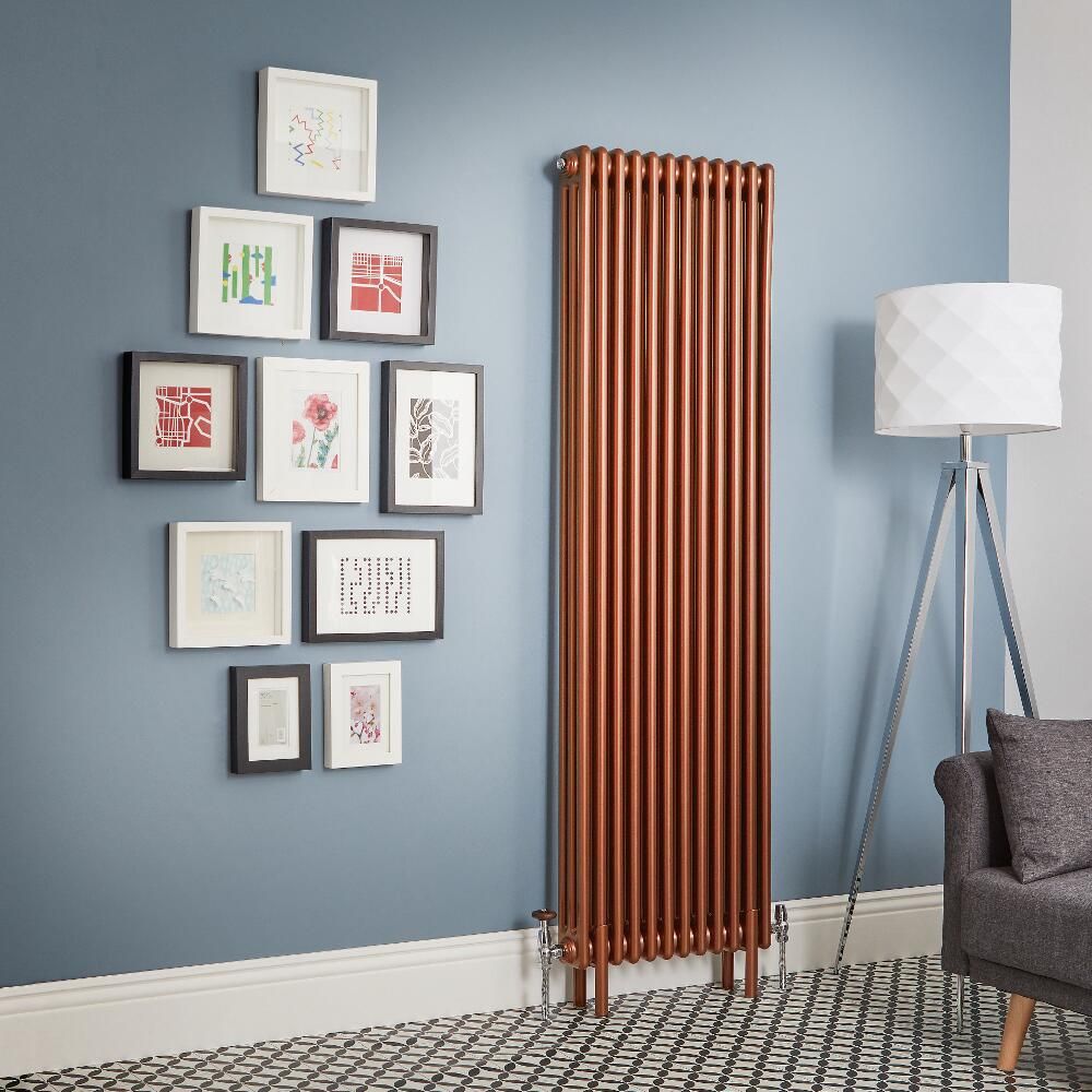 Milano Windsor - Metallic Copper Vertical Traditional Column Radiator ...