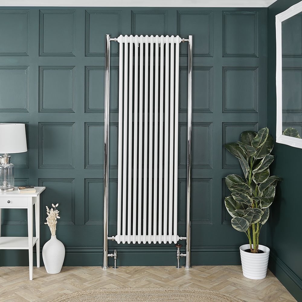 Milano Windsor - White Vertical Traditional Double Column Radiator ...