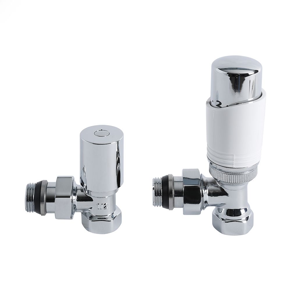 Milano - Chrome 1/2'' Female Thread Valve with White TRV