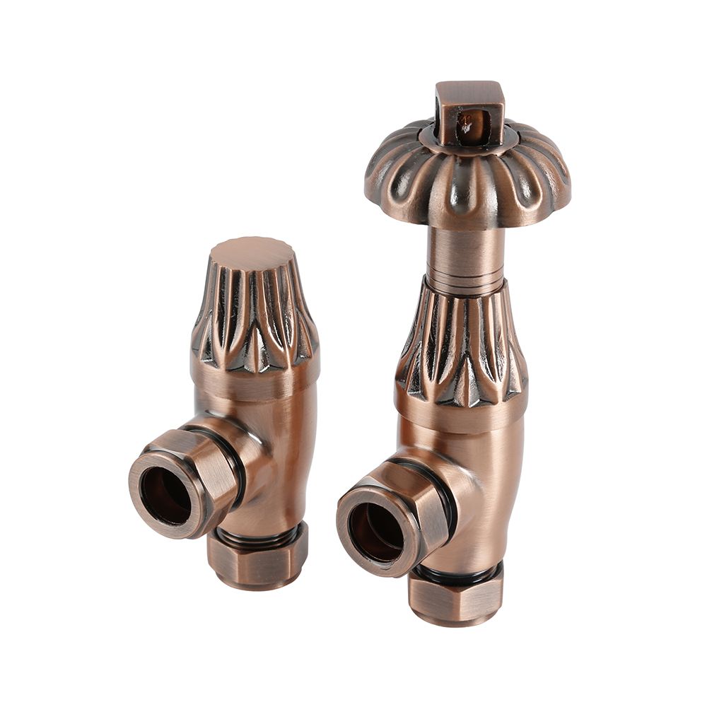 Milano Windsor - Antique Copper Thermostatic Antique Style Angled ...