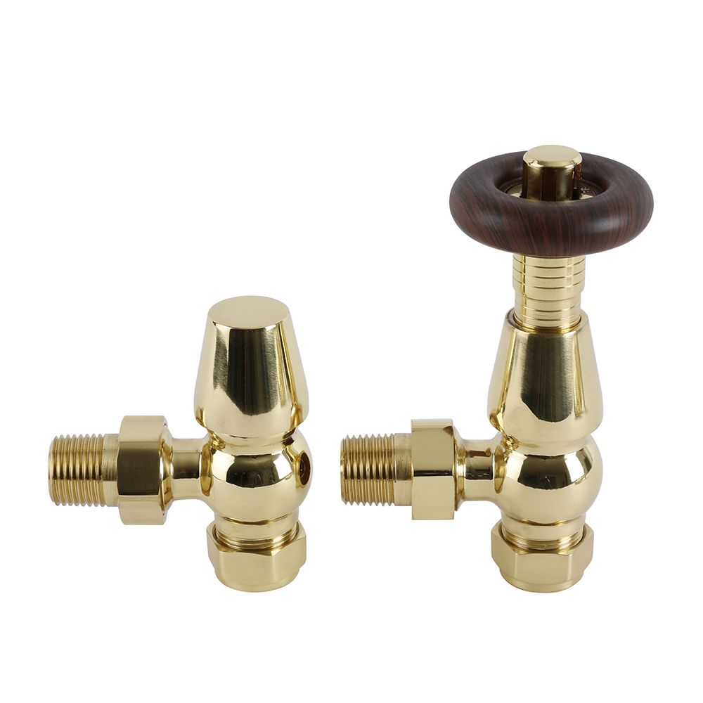 Milano Windsor - Polished Brass Traditional Thermostatic Angled ...