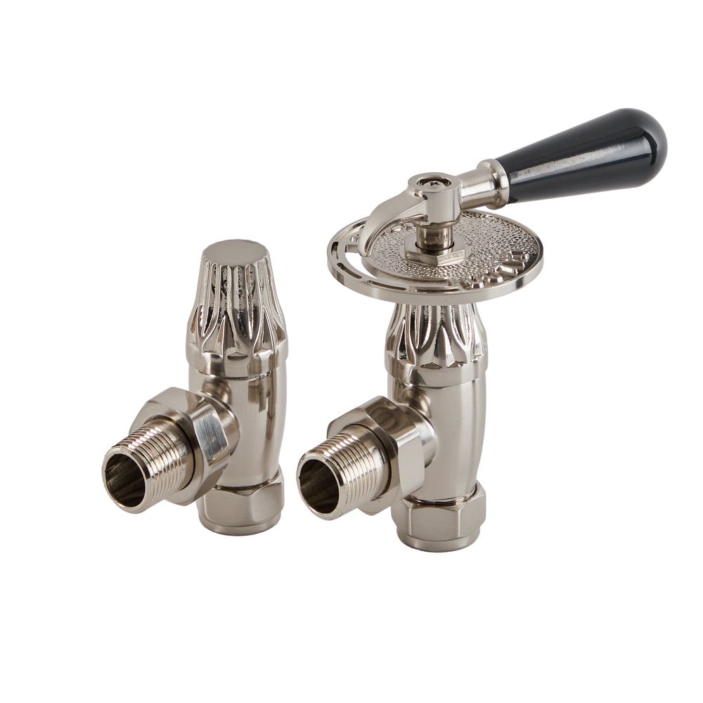 Milano - Traditional Angled Thermostatic Radiator Valves - Satin