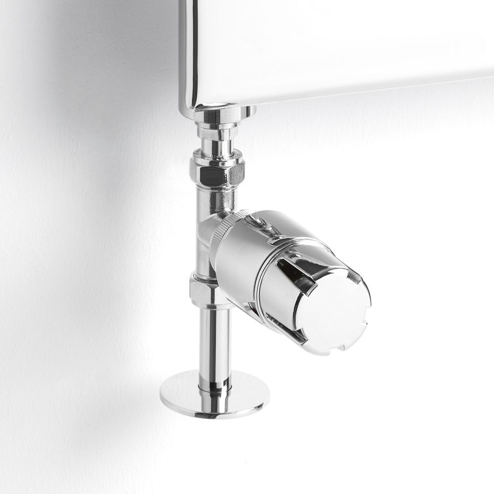 Milano Select - Chrome Thermostatic Straight Radiator Valves - (Pair)