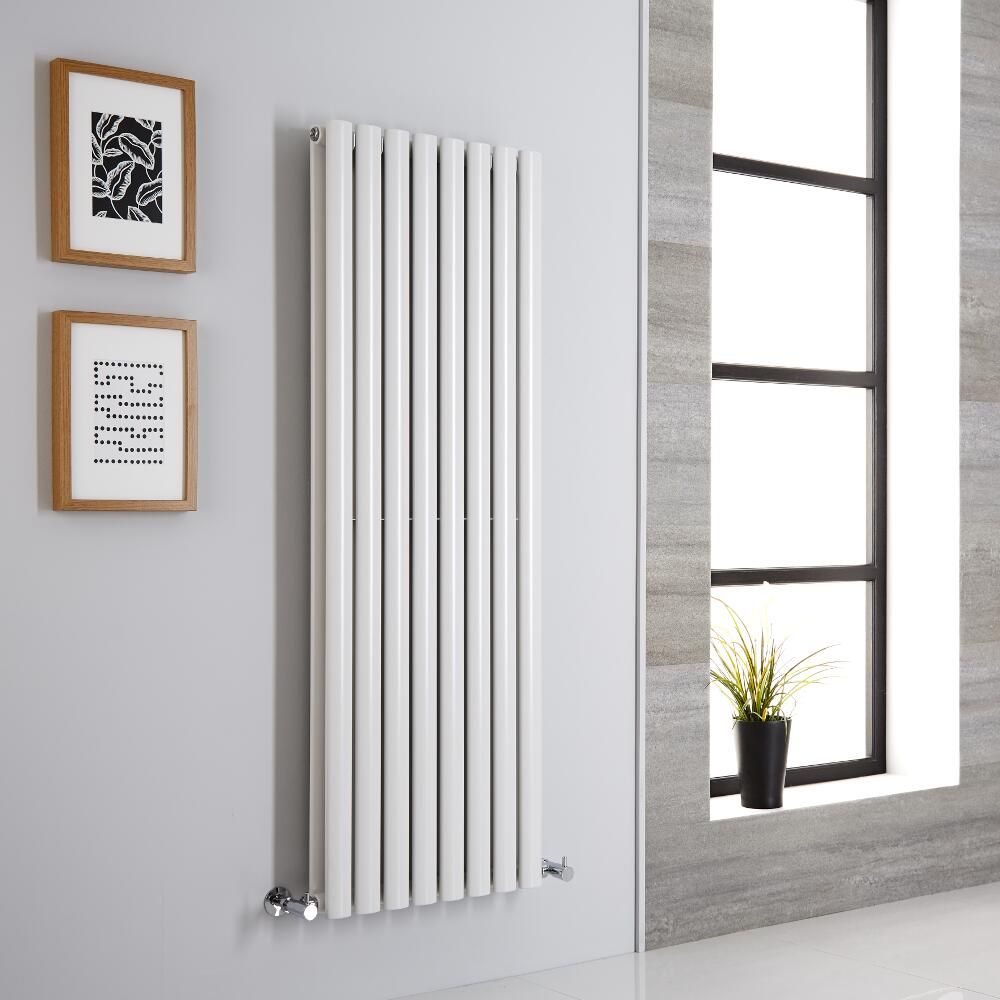 Milano Aruba - Modern White Vertical Designer Radiator 1400mm x 472mm ...